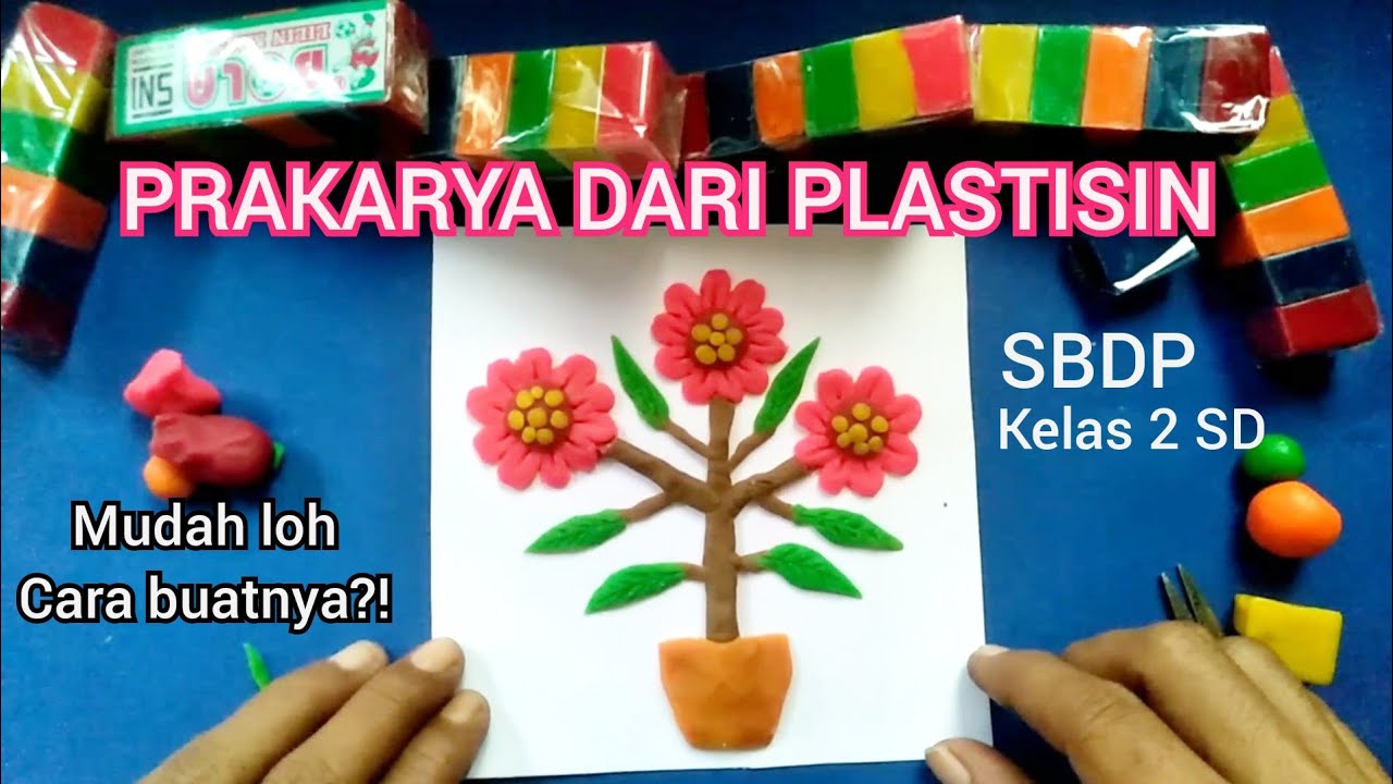 Cara membuat bunga dari plastisin kelas 2 sd membuat gambar bunga ...