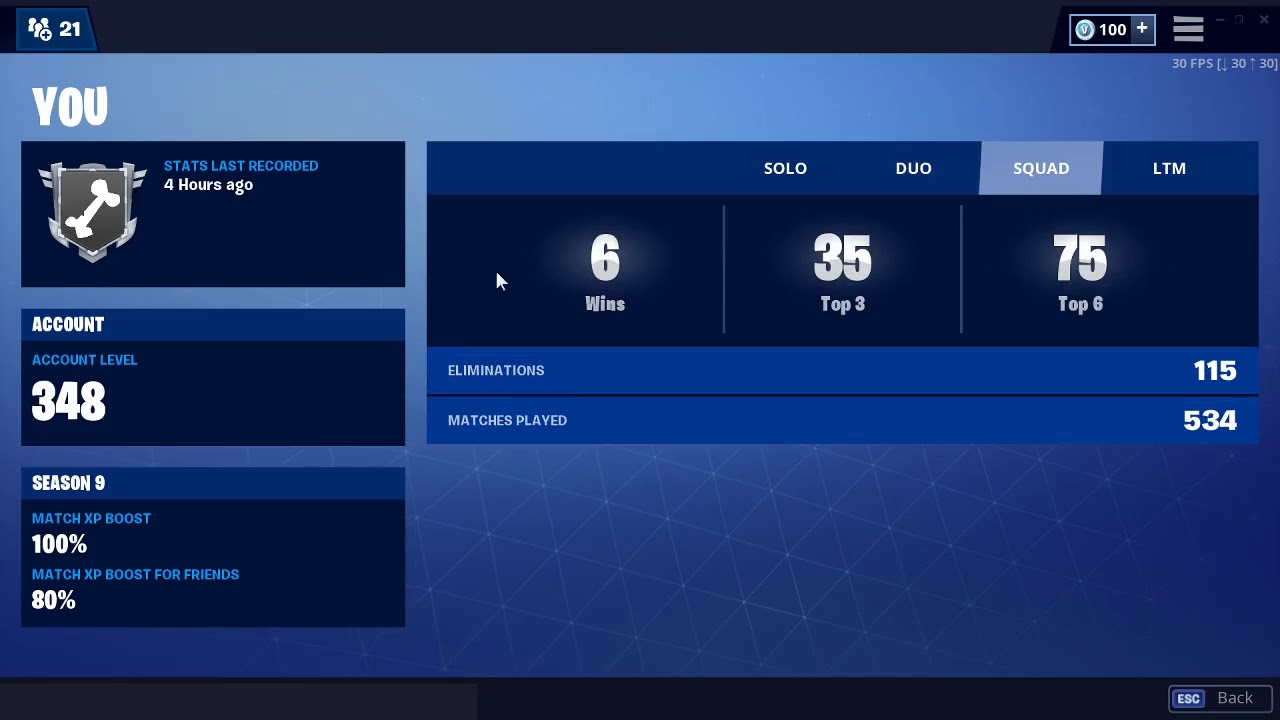 My Fortnite Profile info- May 2019 - YouTube