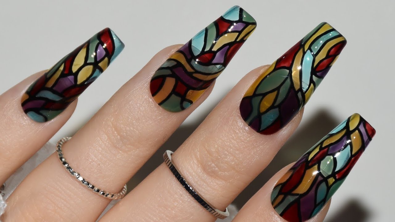 Stained Glass Nails | X-Jelly HEMA FREE Gel by @bornprettyofficial ...