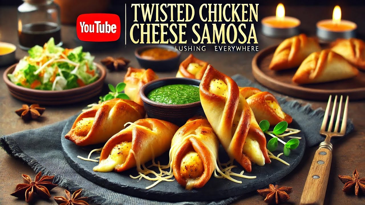 “Twisted Chicken Cheese Samosa Recipe | Crispy & Delicious!” # ...