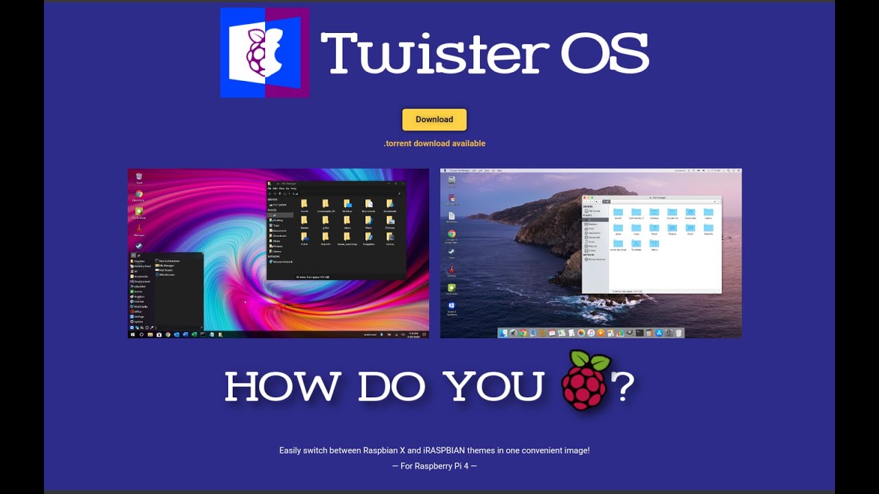 IRaspbian & Raspbian-X from Twister OS - YouTube