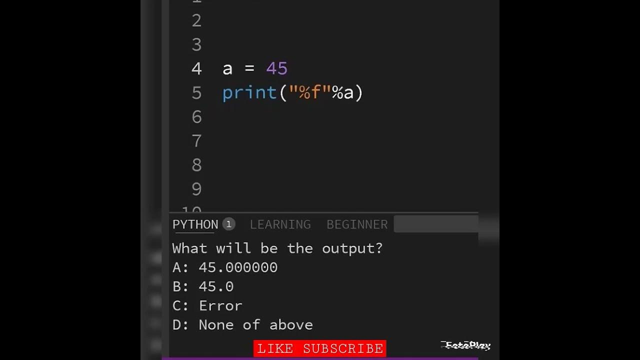 Python Quiz Output Python Pythoncode Pythonprogramming