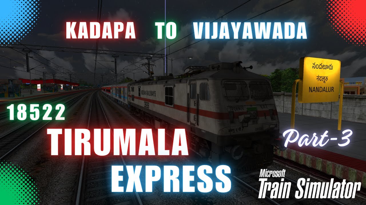 Premium Journey of 18522 TIRUMALA EXPRESS from Kadapa Jn to Vijayawada ...