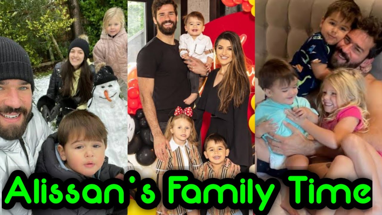 Alisson Becker with his Beautiful Wife & Kids - YouTube