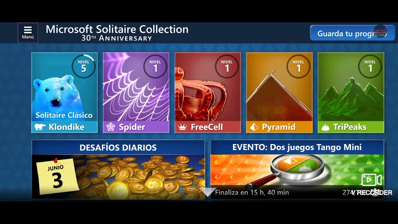 todos los temas de solitario (microsoft solitaire collection) - YouTube