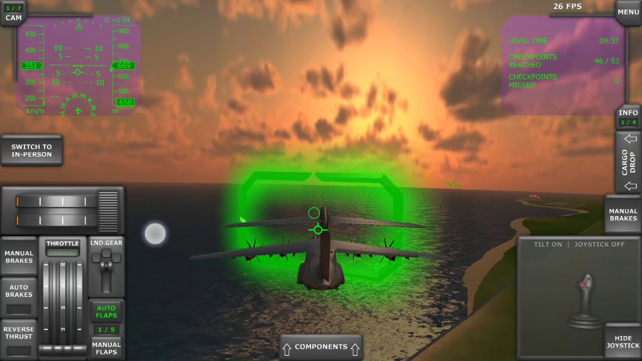 TURBOPROP FLIGHT SIMULATOR - LONG RANGE GLIDING - 100% COMPLETE - LAND ...