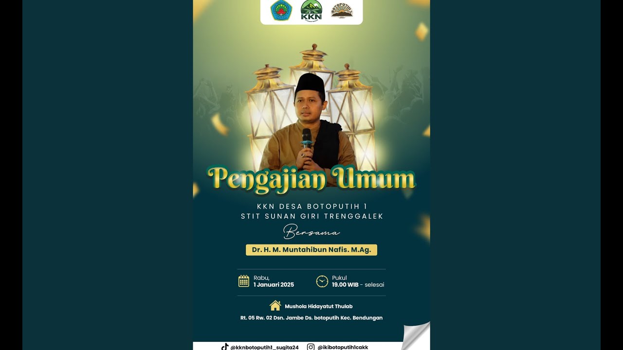 pengajian umum tasyakuran KKN Botoputih 1 STIT Sunan Giri trenggalek ...