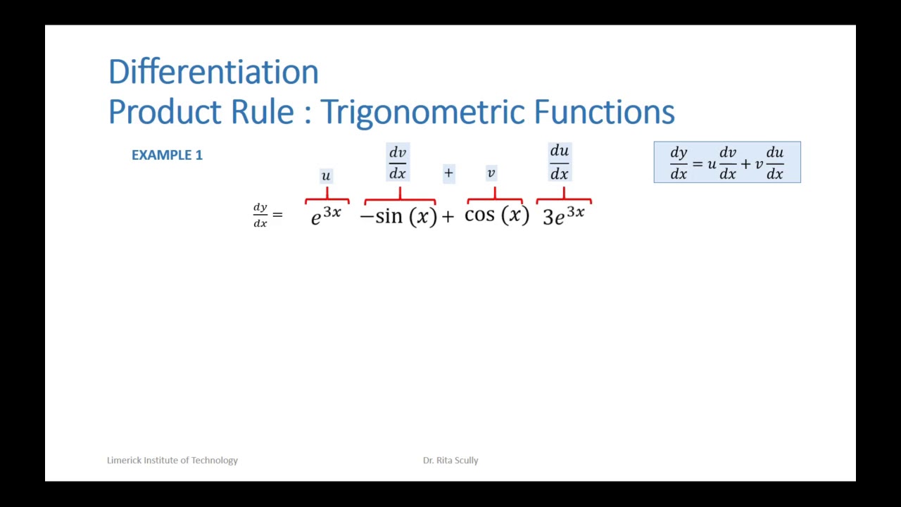 Product Rule Trigonometric - YouTube
