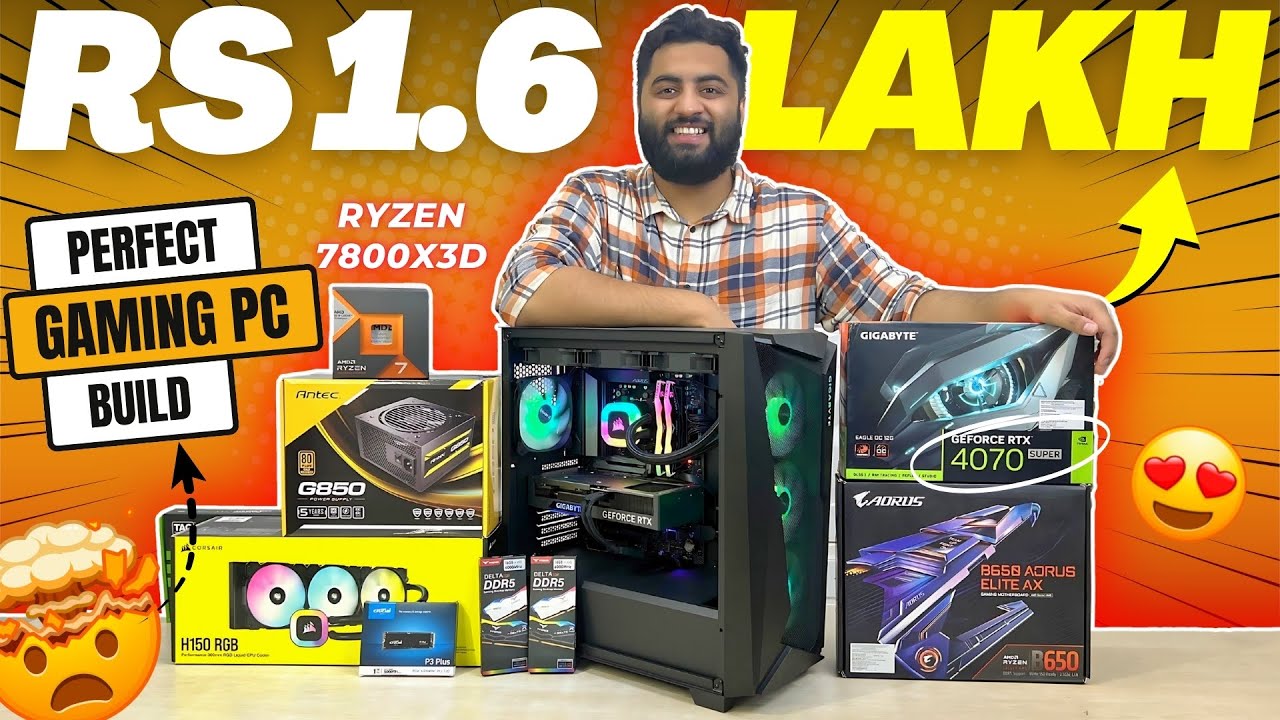AMD Gaming PC Build Under Rs 1.6 Lakh | 4K Gaming & Editing PC🔥 - YouTube