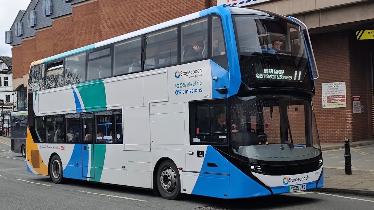 New Stagecoach Bus Chesterfield Electric ⚡️ 80172 On 77 From ...