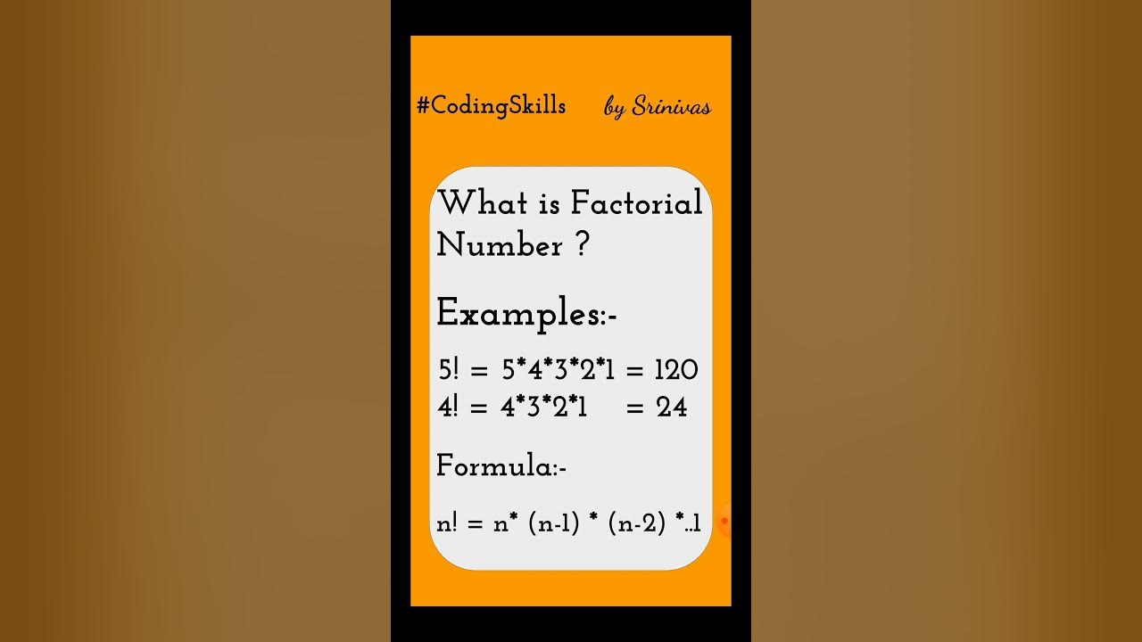 What is Factorial Number | Coding Skills - YouTube