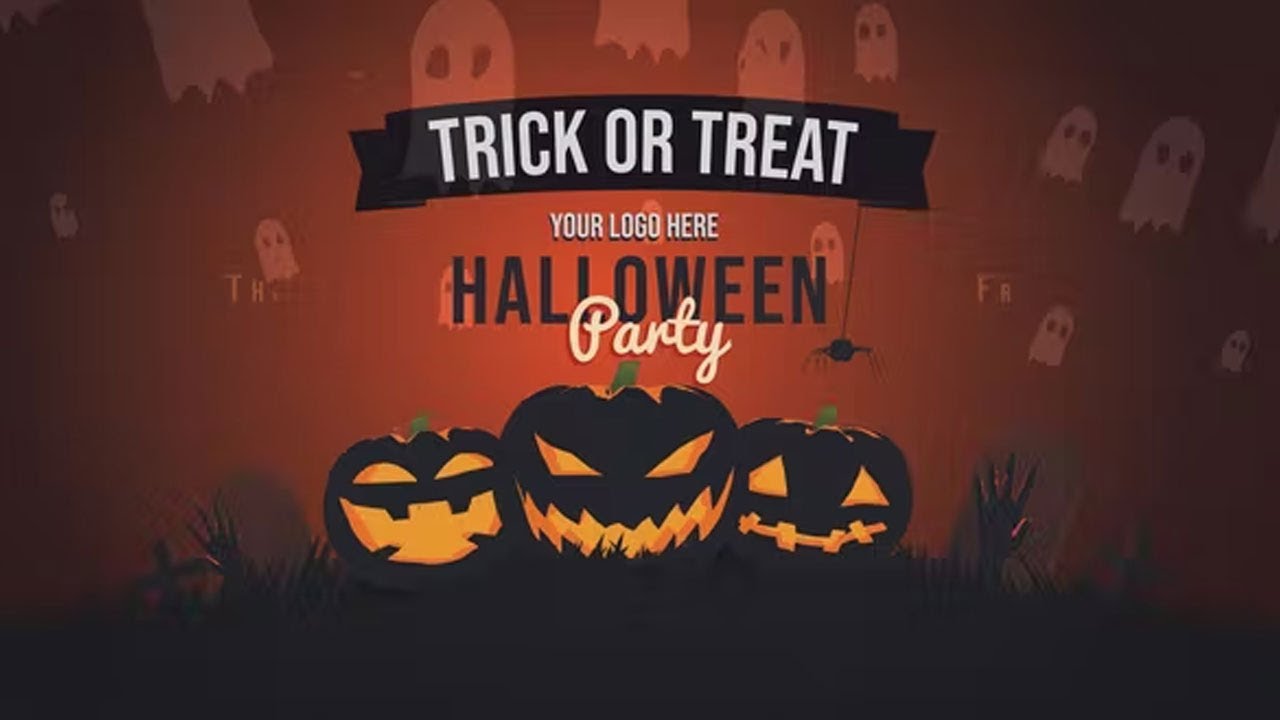 10 Best Halloween Party Video intro Template - YouTube