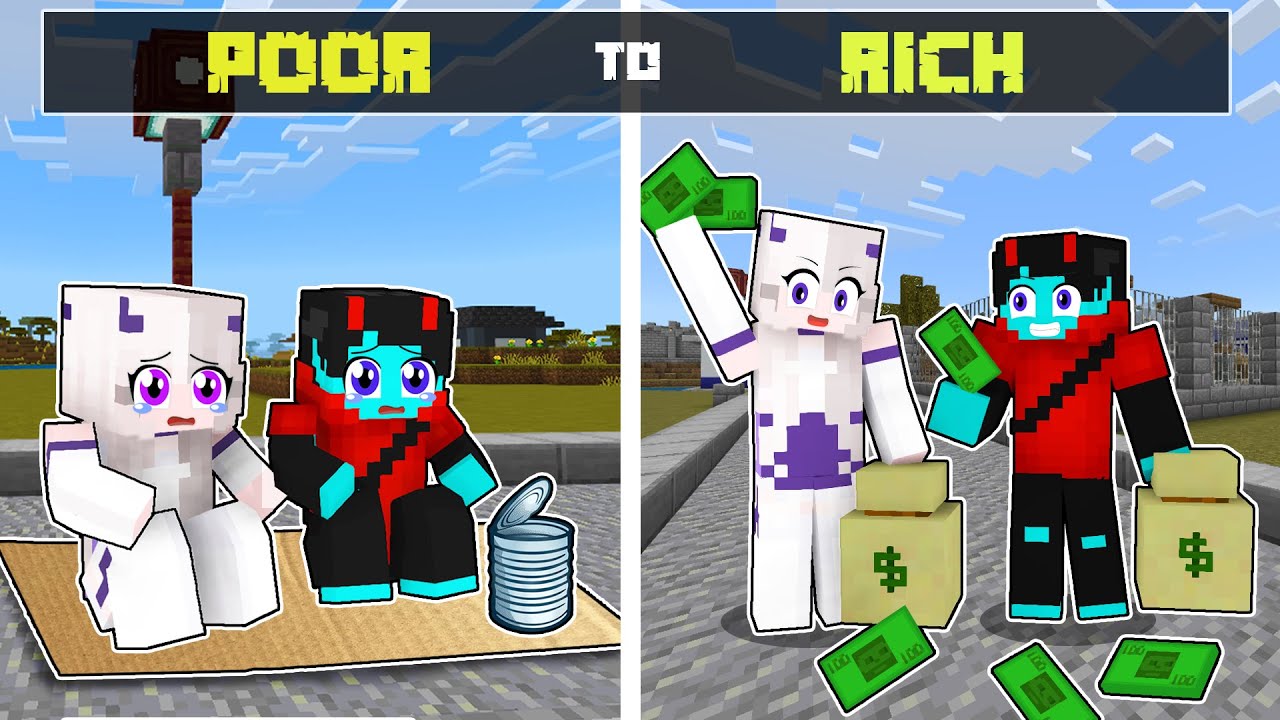 From POOR to RICH Story in Minecraft! - YouTube