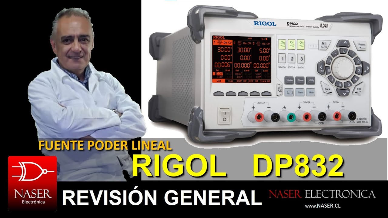 Rigol DP832, Fuente de Poder Lineal; una revisión general y prueba de rendimiento. - YouTube