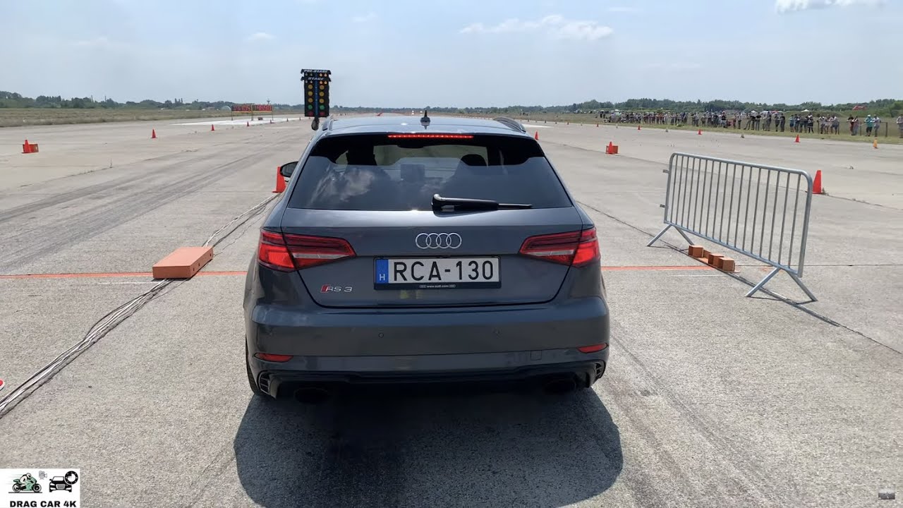 Audi RS3 Sportback vs VW Golf GTI drag race 1/4 mile 🚦🚗 - 4K - YouTube
