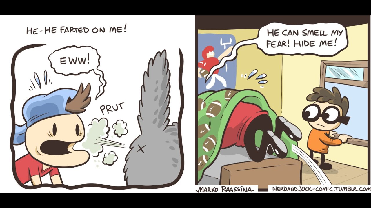Crazy Story Why Jock is Afraid of Cats #6 Nerd and Jock Hilarious comic ...