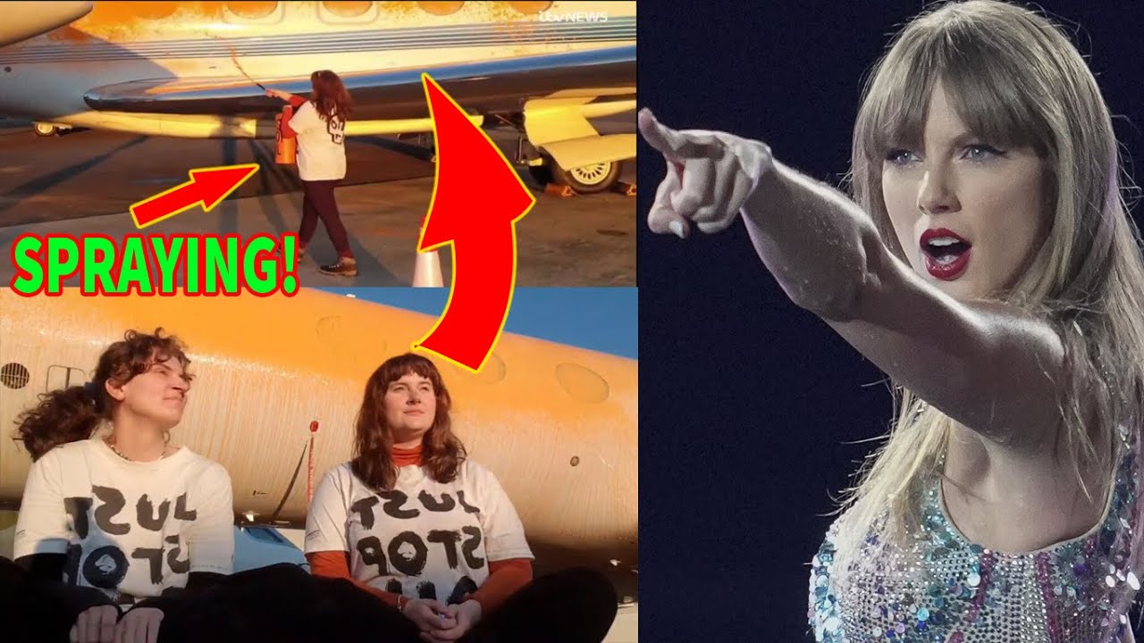 OMG!! Climate Protesters Target TAYLOR SWIFT’S Private Jet with Orange ...