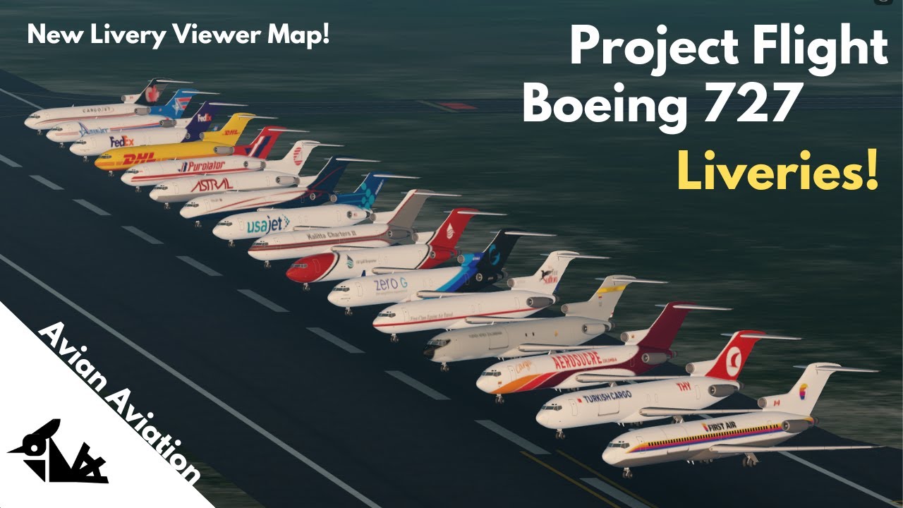 Project Flight 727 Liveries and New Livery Viewer Map! - YouTube