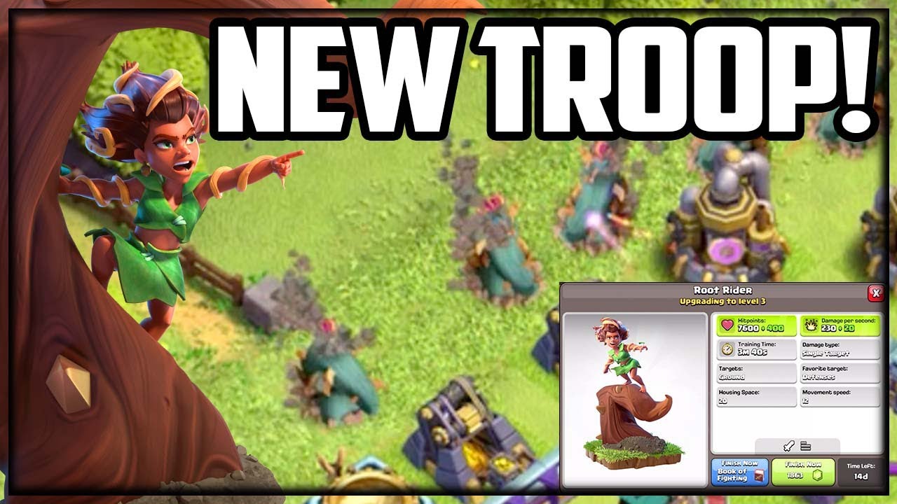 NEW TROOP: Root Rider! Clash of Clans Update Sneak Peek - YouTube