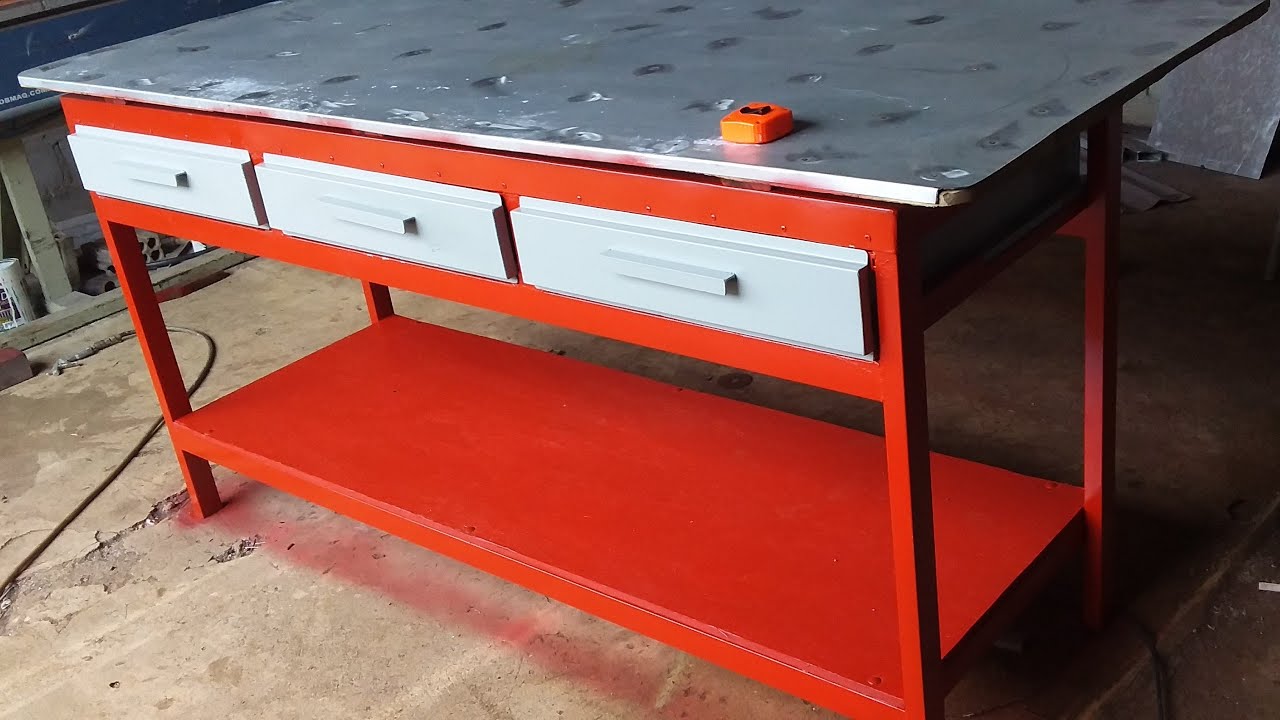 Bancada pra oficina ( com detalhes e medidas) - YouTube
