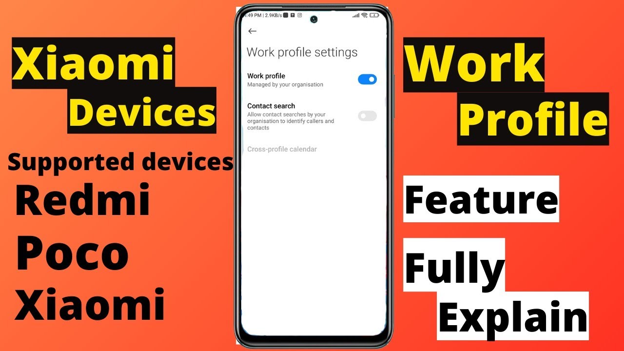xiaomi work profile feature for redmi note 9/Pro/max/redmi 9/9a/redmi 9 ...