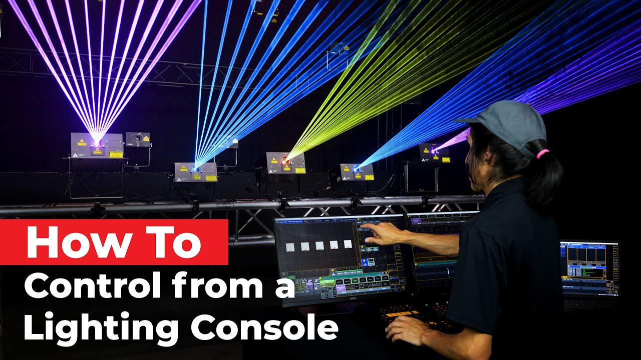 How to control your Unity RAW DMX+ILDA from a lighting console - YouTube