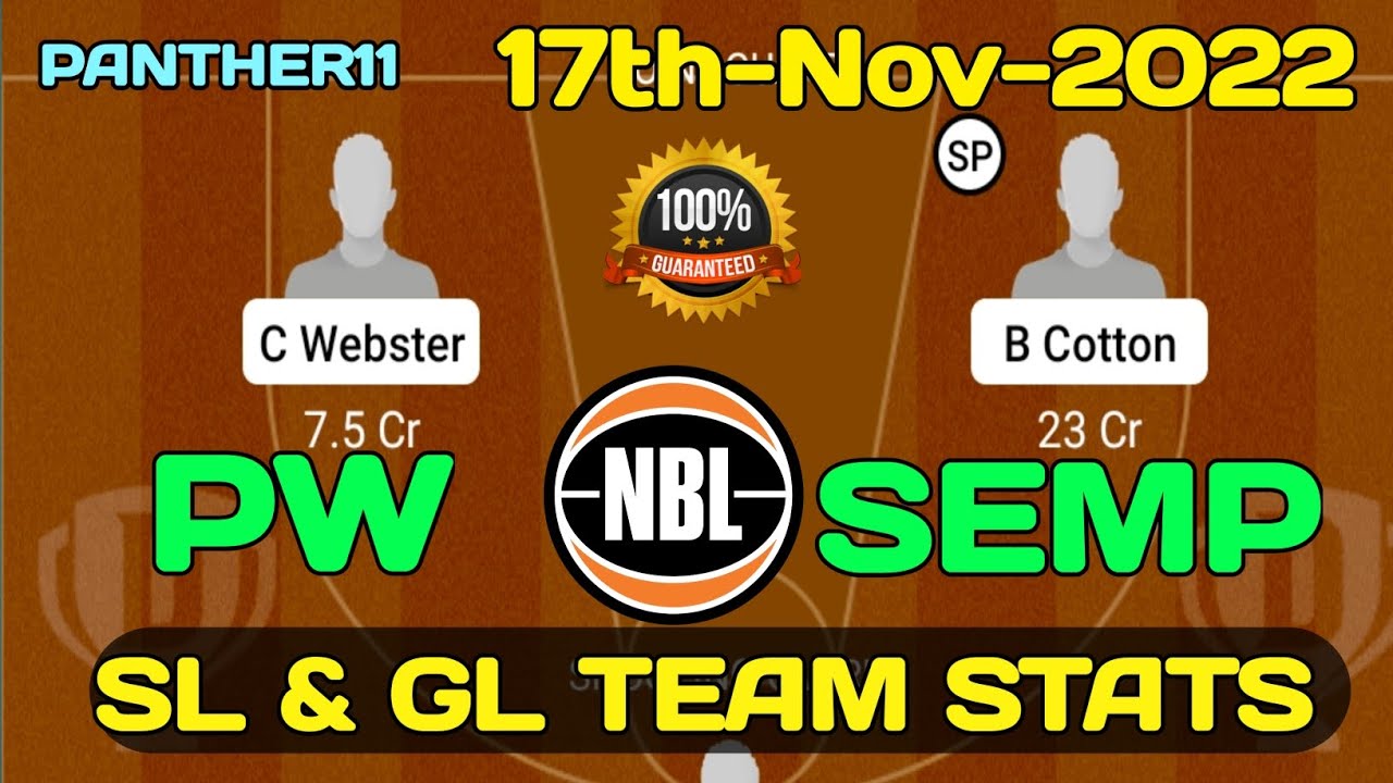 PW VS SEMP DREAM11 PREDICTION || PW VS SEMP NBL BASKETBALL || PERTH ...