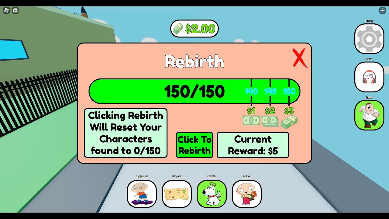 ALL 150 CHARACTERS in FIND THE FAMILY GUY ROBLOX - YouTube