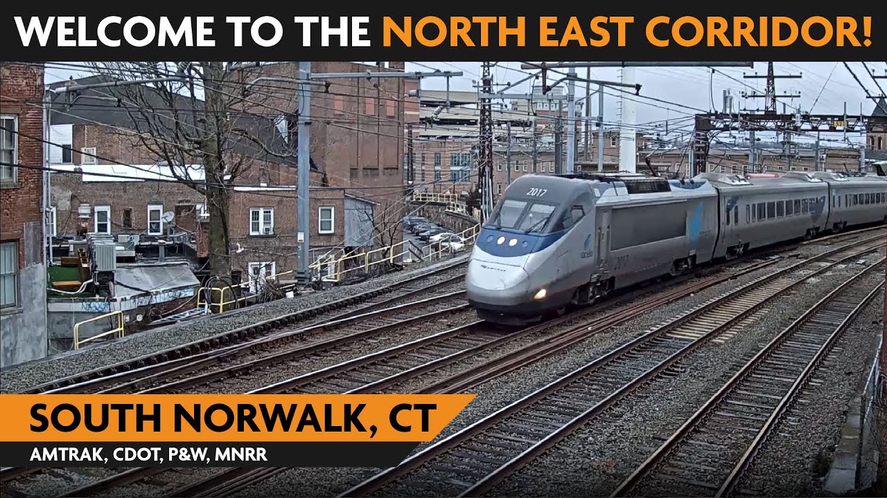 Norwalk (SoNo Tower), Connecticut, USA | Virtual Railfan LIVE ! - Webcam