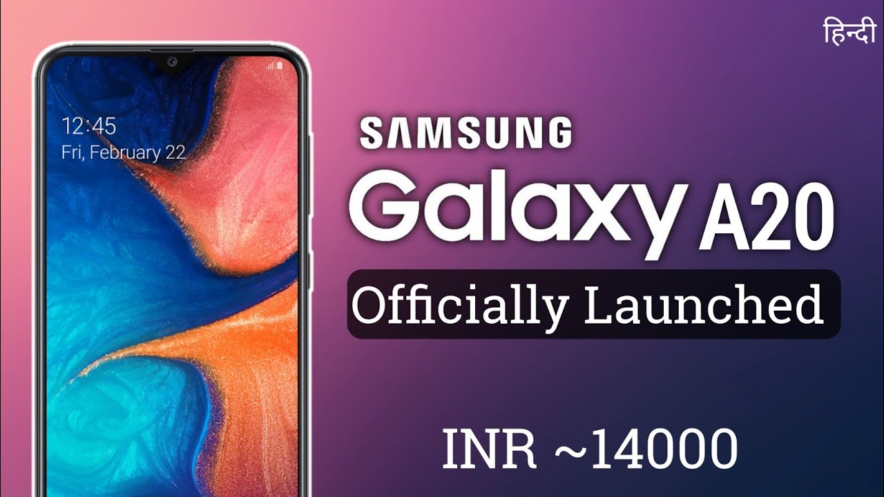 Samsung Galaxy A20 officially launched || Full Specifications, Price ...
