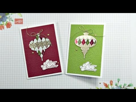 How to create an Ornament card Handcrafted Elements Dies - YouTube