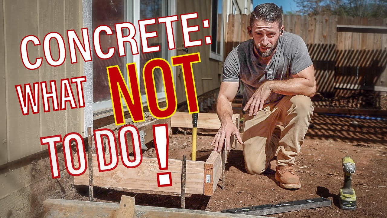 Concrete DIY: AVOID THESE PROBLEMS !! - YouTube