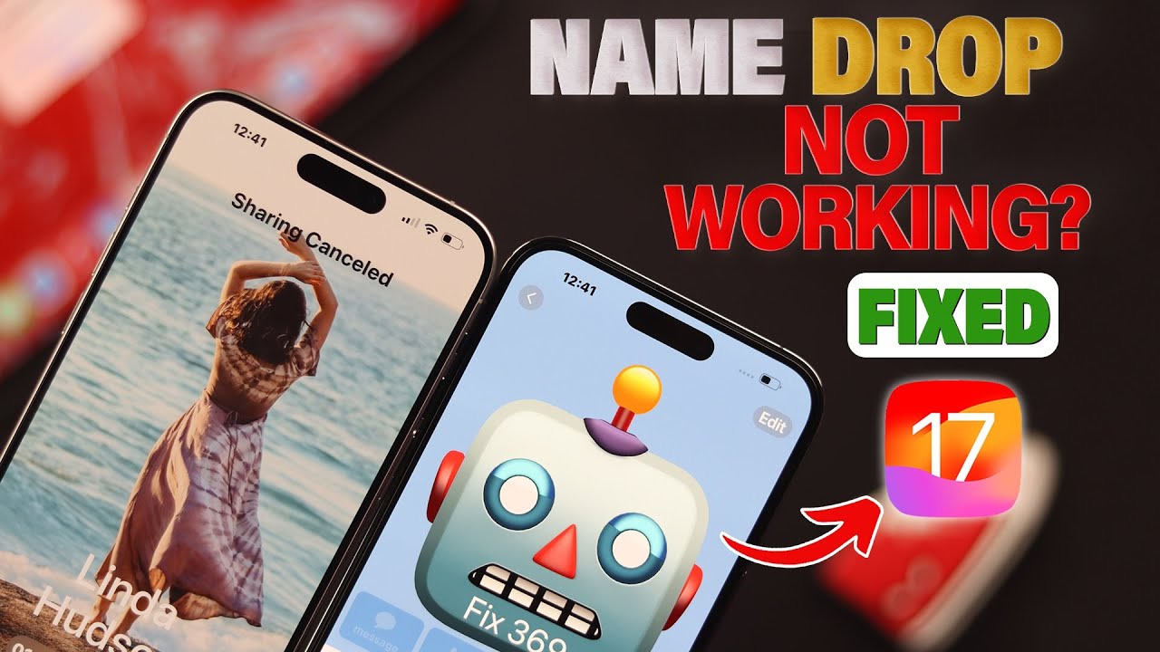 iOS 17 NameDrop Not Working? - Fixed on iPhone 15 Pro Max/Plus! - YouTube