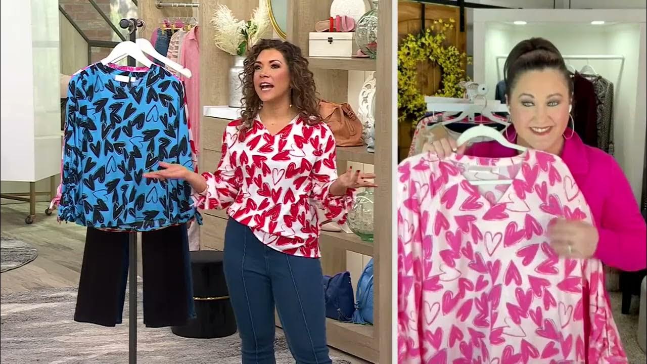 Belle by Kim Gravel Hearts on Fire Woven Blouse on QVC - YouTube