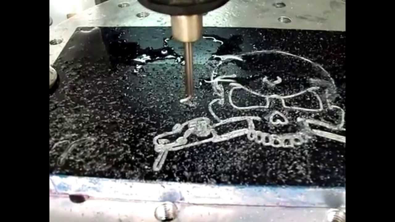 Engraving welder's skull - CNC - YouTube