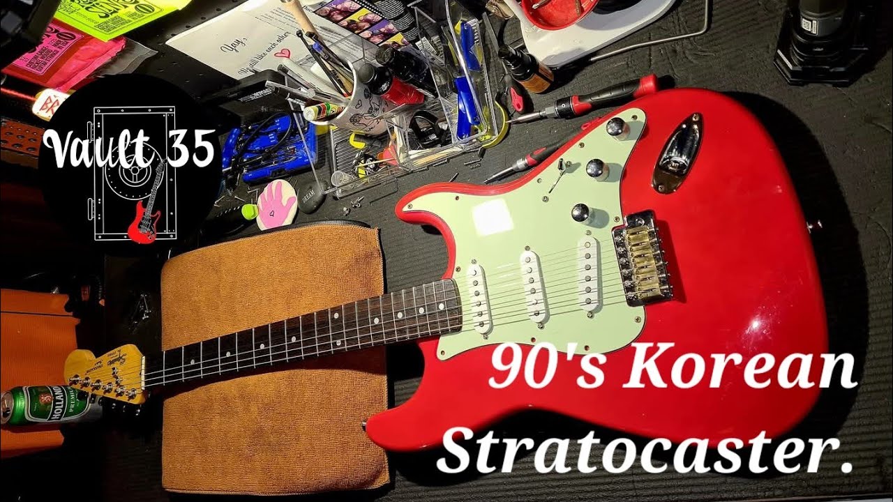 EP36. Kelly the Mule. How I setup a Stratocaster. 90's Korean Squier Stratocaster. - YouTube