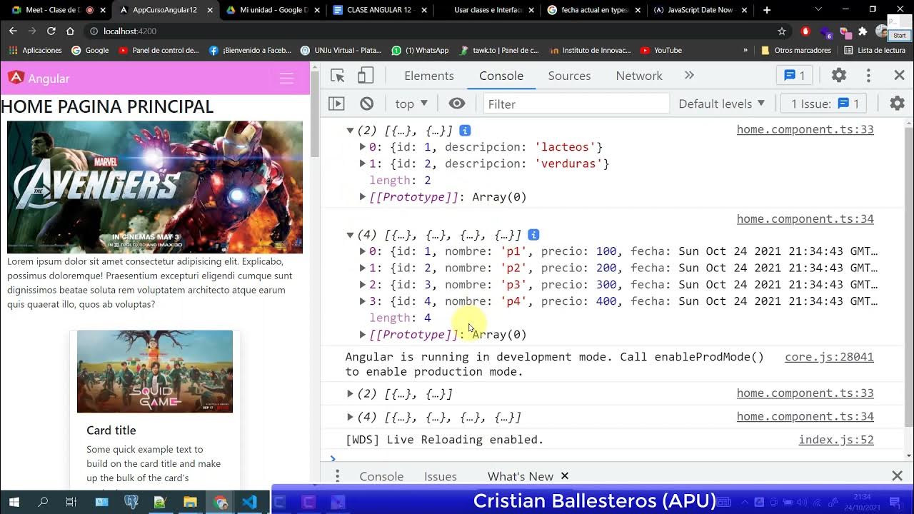 TypeScript en Angular 12 formas de crear una lista de Objetos ejemplo productos con categorias ...