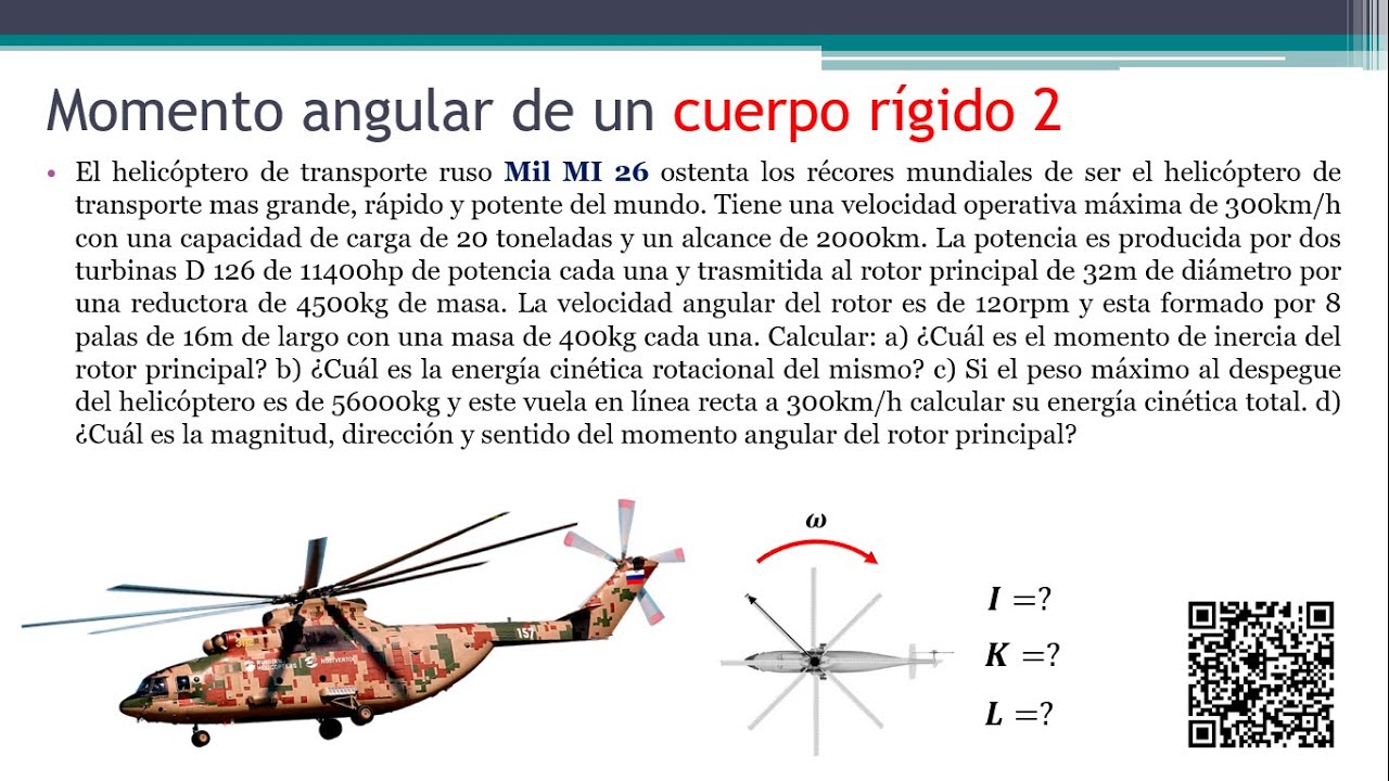 MOMENTO ANGULAR DE UN CUERPO RÍGIDO ejercicios resueltos N°2: MIL MI 26 HELICOPTER | Halo - YouTube