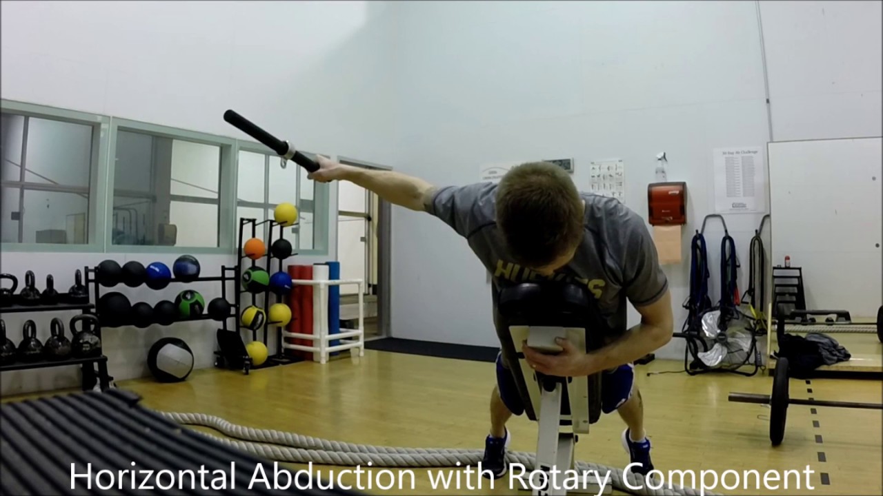 Prone Horizontal Abduction with Rotary Force - YouTube
