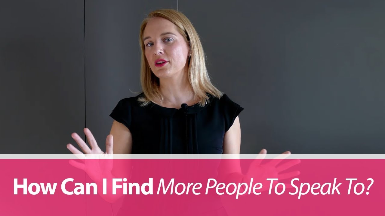 How Can I Find More People To Speak To? - YouTube