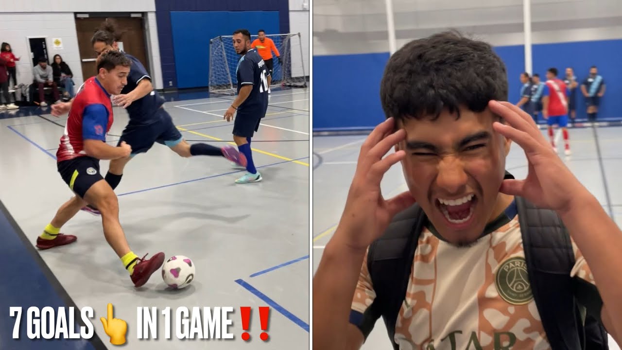 INSANE INDOOR SOCCER Player Scores 7 GOALS in 1 GAME! - YouTube