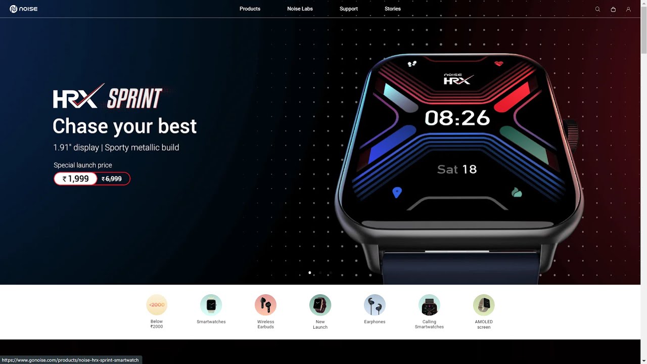 Noise HRX Sprint Smartwatch | Noise Discount Coupon Code 2023 ! Watch ...