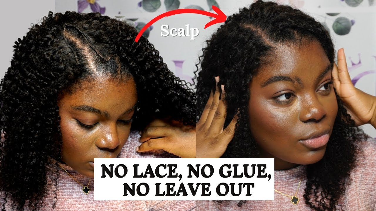 How to Install a U-Part/V-Part Wig with NO LEAVE OUT | Ft Clemyluxhair ...