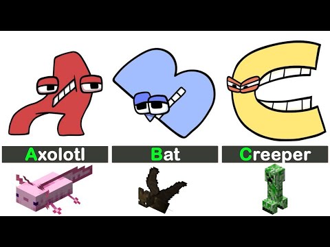 Alphabet Lore and Minecraft Mobs - YouTube