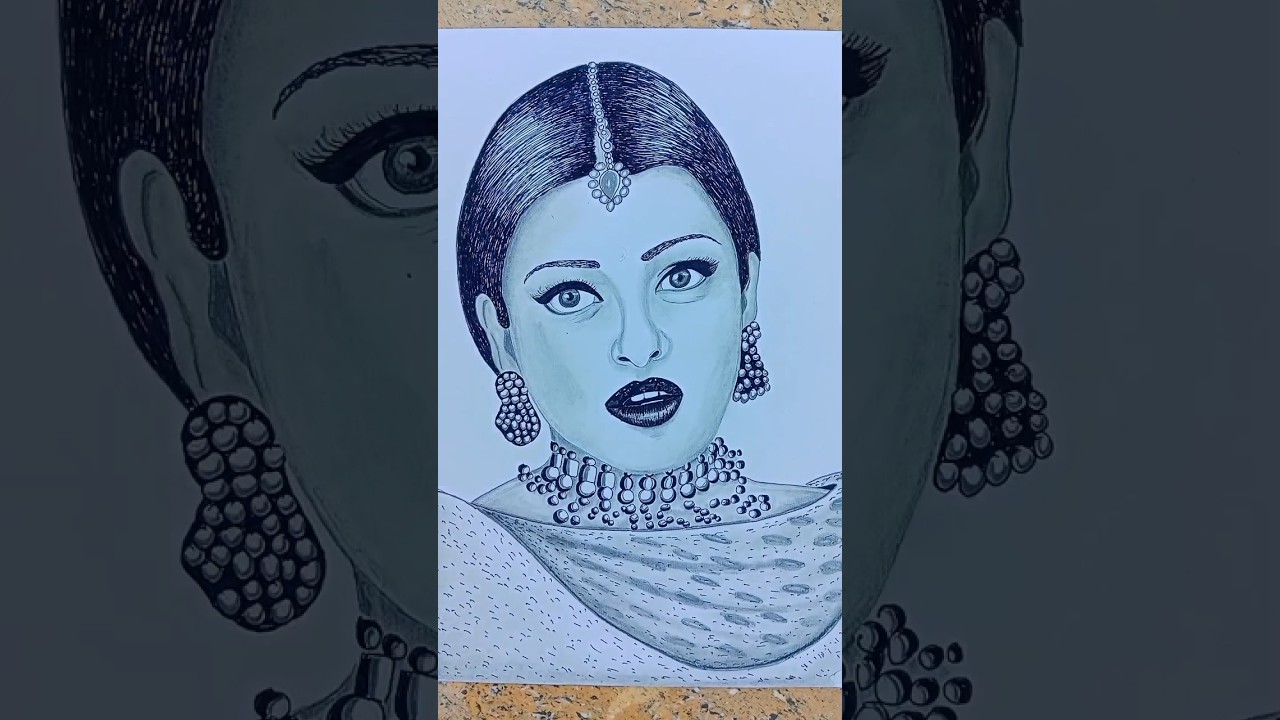 Aishwarya Rai| Aishwarya Rai drawing | Aishwarya Rai drawing easy - YouTube