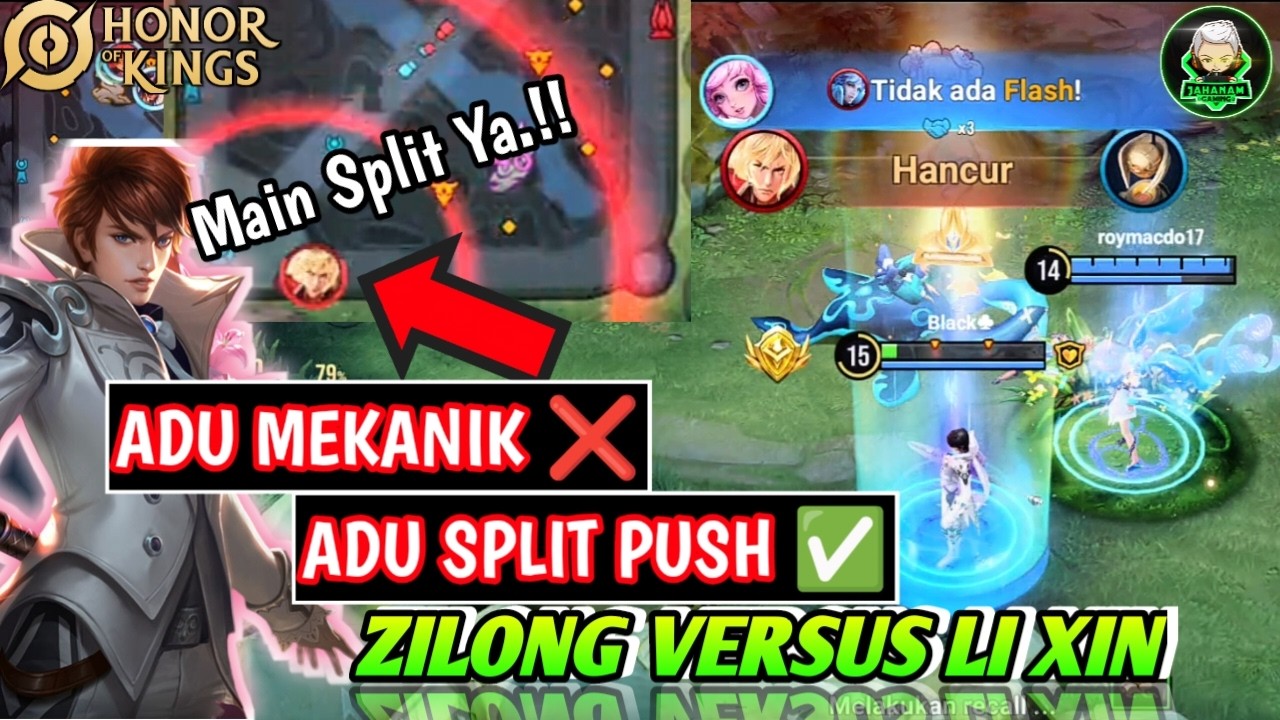 ZILONG DI TANTANG LI XIN SPLIT PUSH DI TIER MYTHIC Honor Of Kings - HoK - YouTube