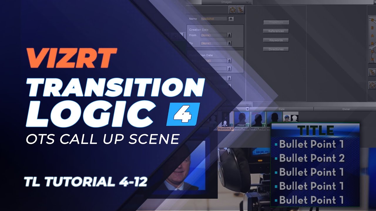 Vizrt Advanced Transition Logic Tutorial 4-12, OTS Call Up Scene - YouTube