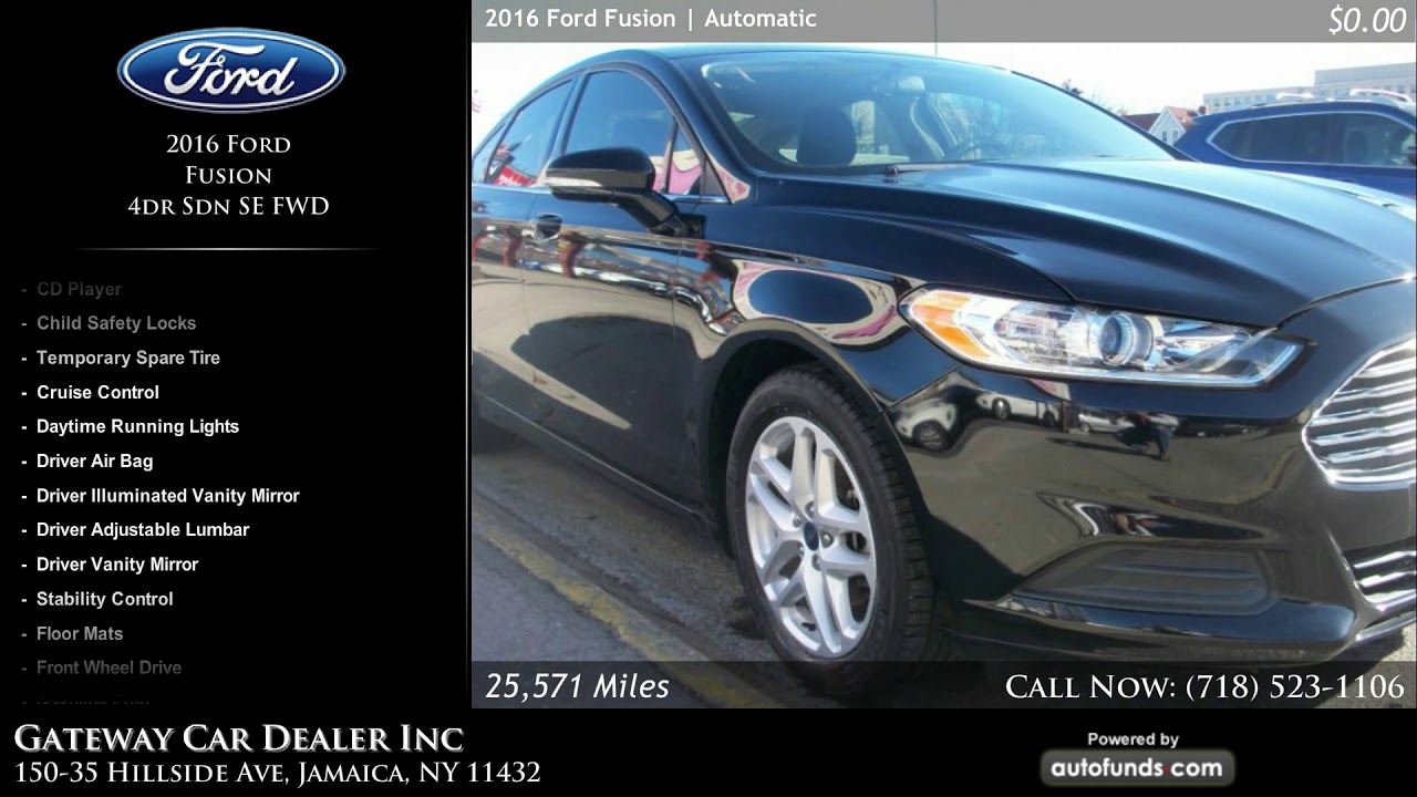 Used 2016 Ford Fusion | Gateway Car Dealer Inc, Jamaica, NY - SOLD ...