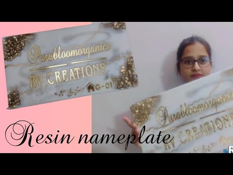 Resin Nameplate | how to make nameplate for home decor 🧱 - YouTube