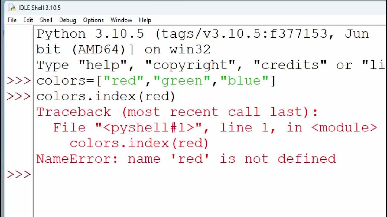 Index function in Python@COMPUTEREXCELSOLUTION - YouTube